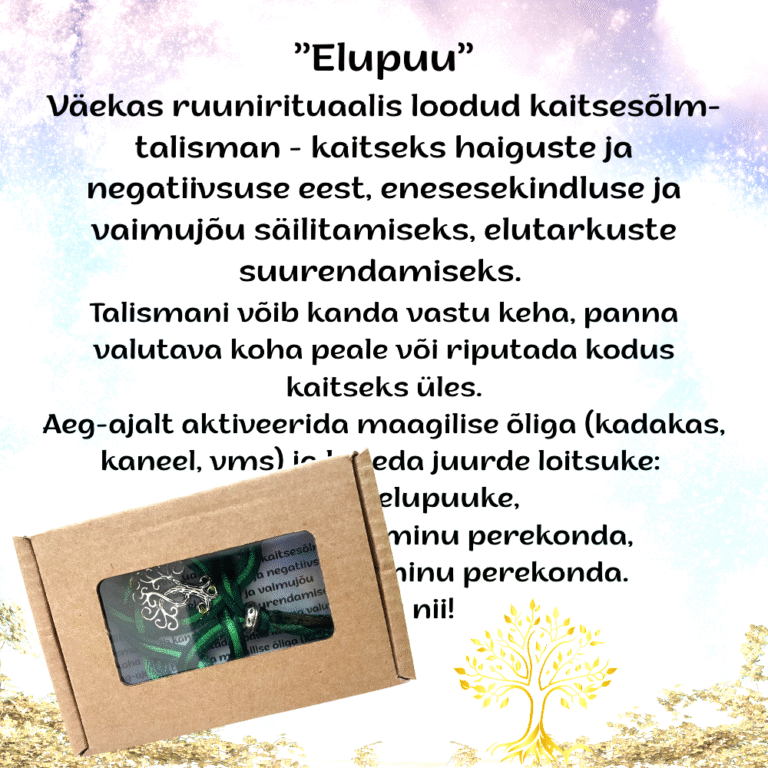 Talisman-kaitsesõlm ''Elupuu'' - Särtsuv Süda